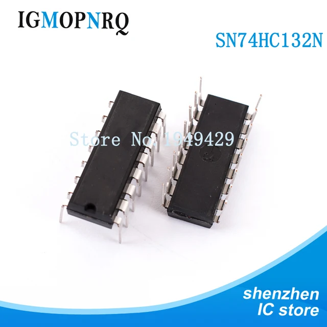 10pcs free shipping 74HC132N 74HC132 SN74HC132N DIP 14 Logic Gates QUAD ...