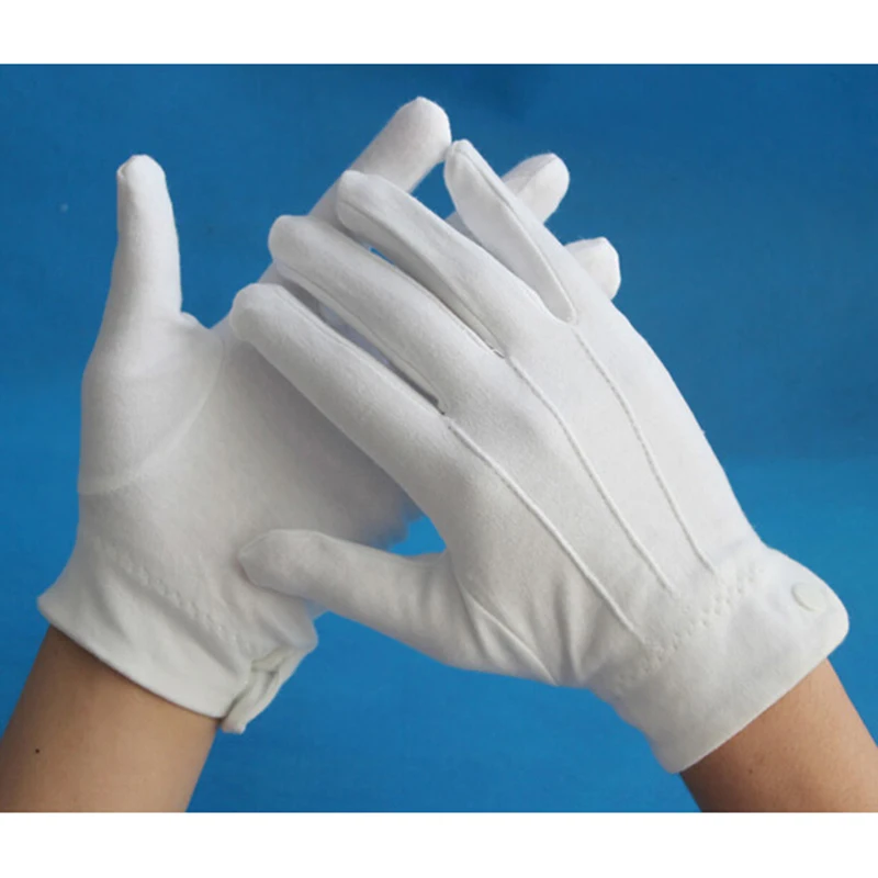 2 Pair White Formal Gloves Honor Color Tactical Gloves Tuxedo Honor Guard Parade Santa Men