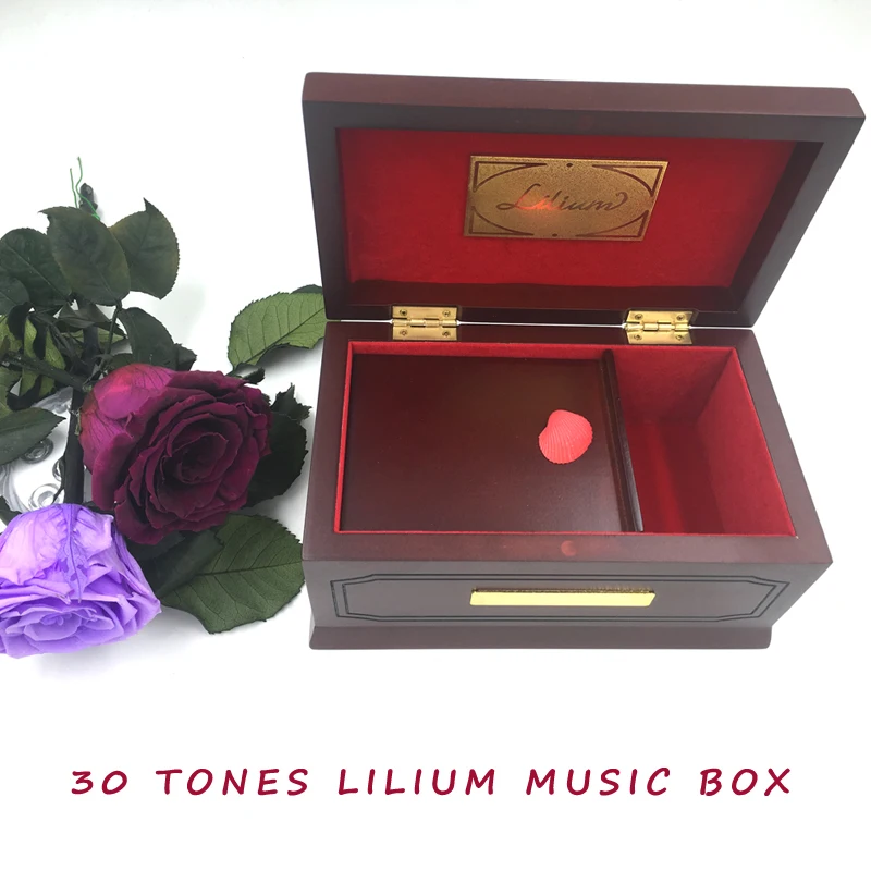 30 Tones Edition Lilium Elfen Lied Original Wooden Music Box, Beech ...