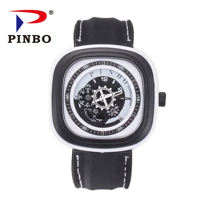 Relogio Masculino Hot New Famous PINBO Brand Square Silicone Strap ...