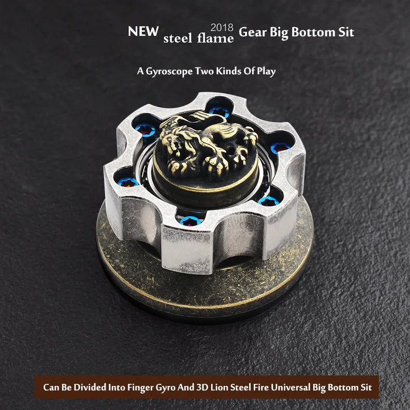 Gear Steel Fire Spinner de mano de Metal con fondo grande, juguete de ...