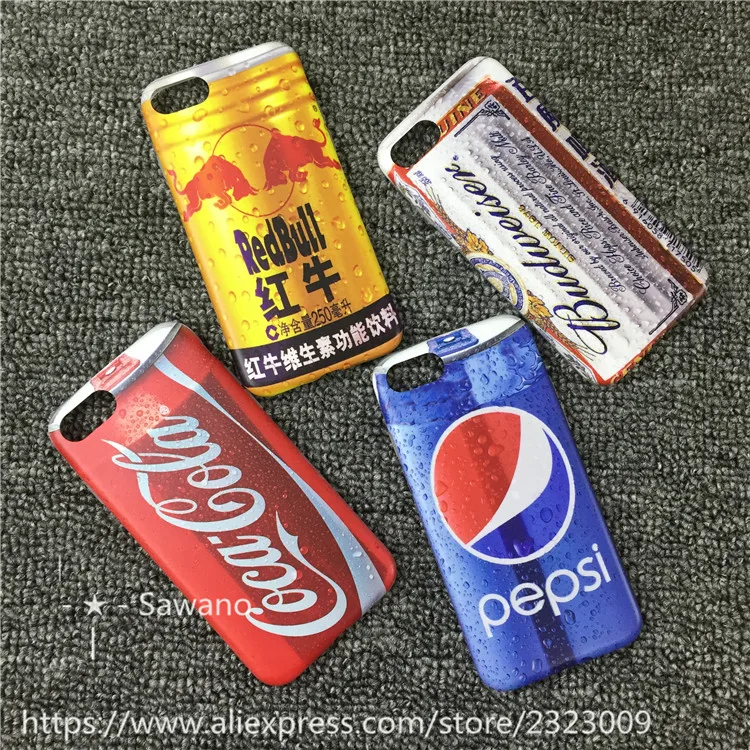 Hot New Luxury Coke Pepsi Case For iPhone 7 6 6S plus case Drink Beer ...