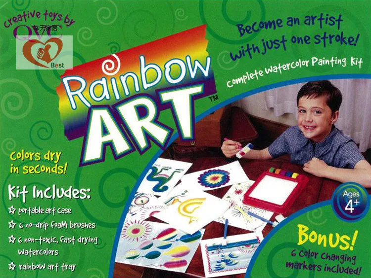 2015-New-Rainbow-Painting-Set-Rainbow-Art-Kit-Large-Green-Bonus-Box ...