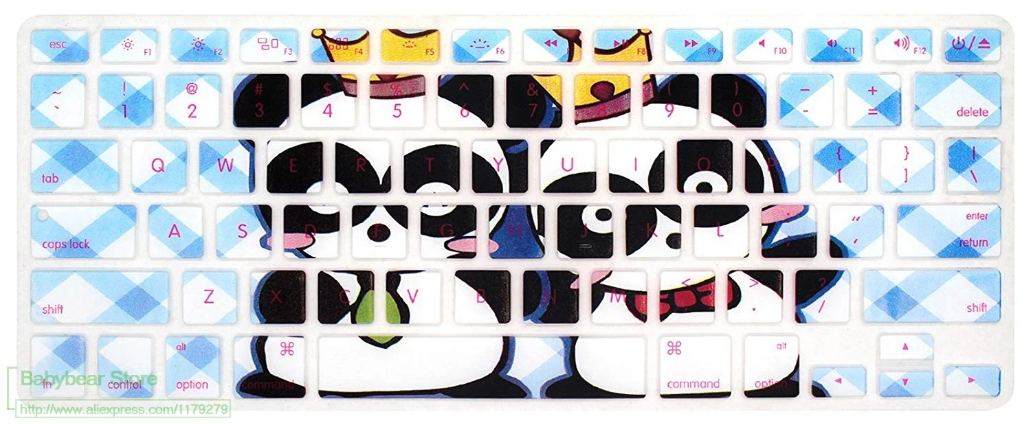 Panda Couple Keyboard Cover For Macbook Air 13 Protector Gradual Change ...