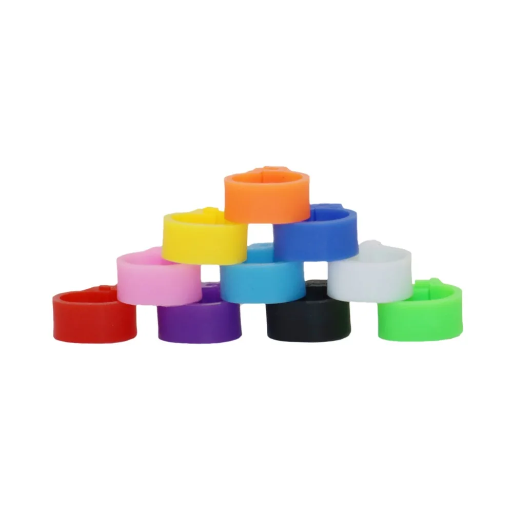 400 Pcs 8mm Bird foot clip ring Pigeon Training tools 10 Colors Bird ...