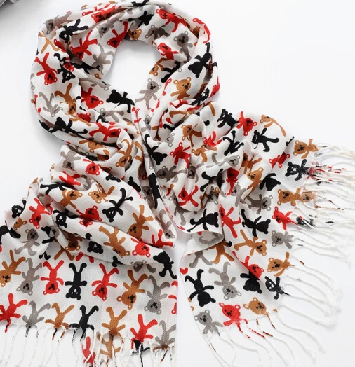 Free shipping silk favor fashion silk scarf women scarf cartoon ...