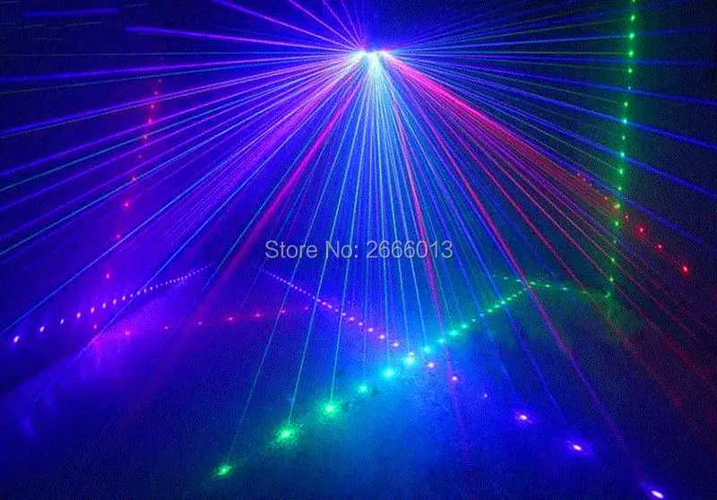 6 Lens RGB Full Color Disco Scanner Laser Light/DMX512 Linear Beam ...