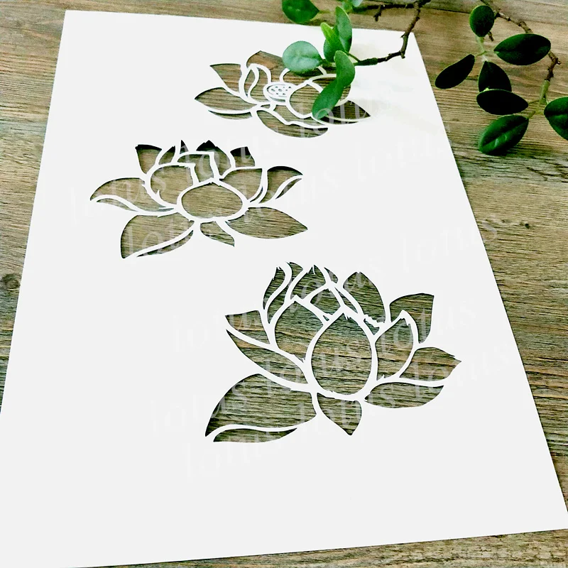 Stencil Lotus Flower Petal Pattern