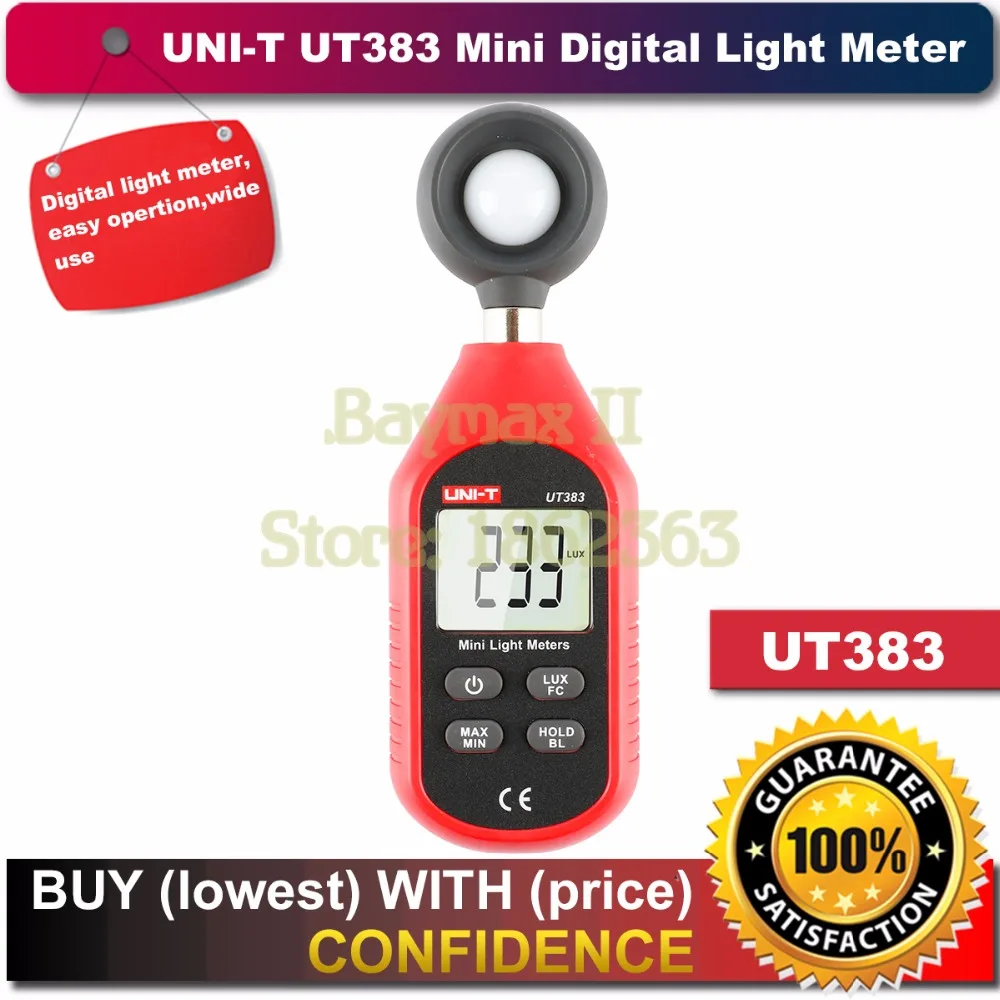 UNI T UT383 200,000 Lux High Accuracy Digital Light Meter illuminometer ...