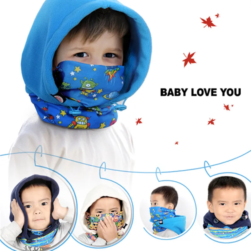 Winter-Mask-Versatile-Children-Kids-Polyester-Fleece-Beanies-Balaclavas ...