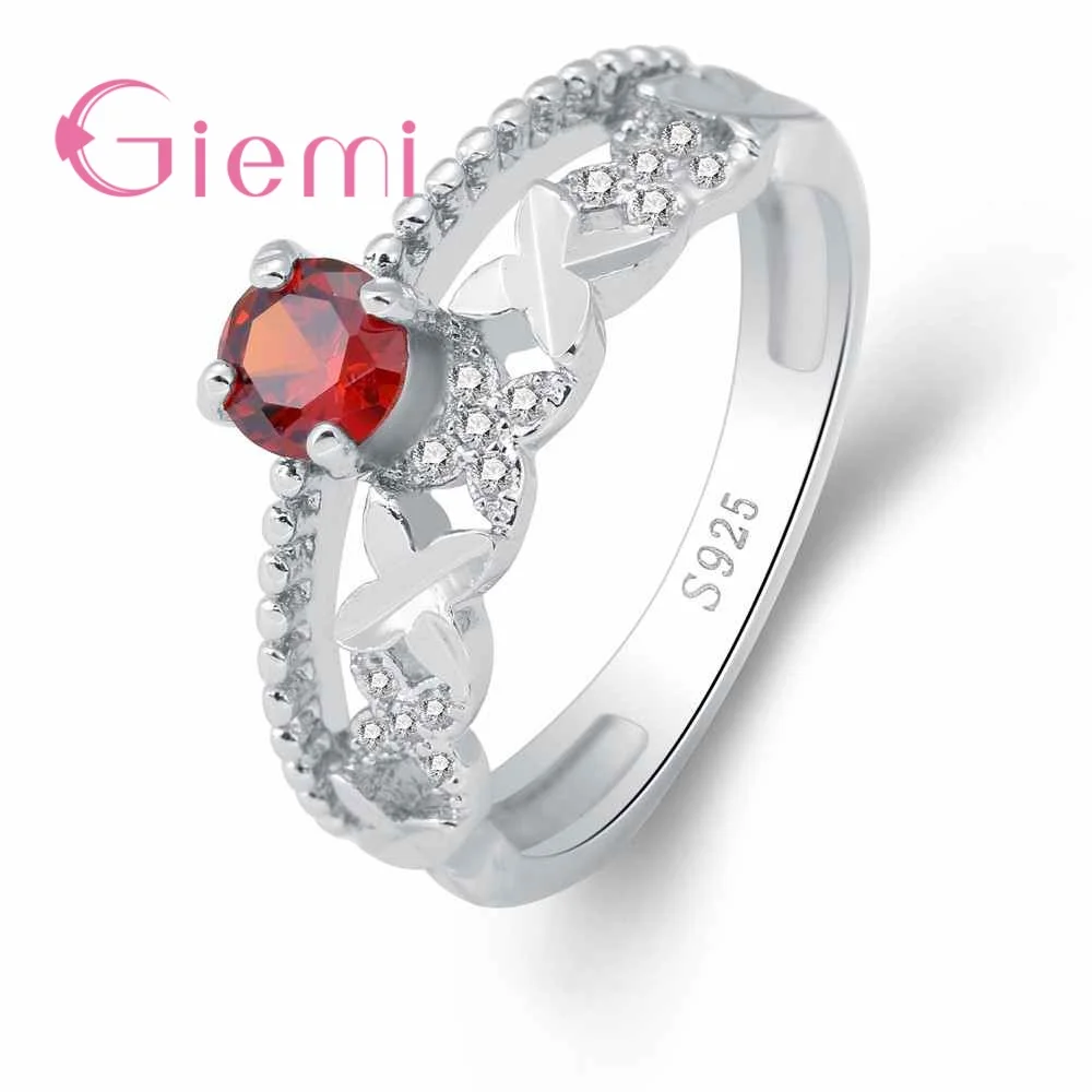 Luxury Wedding Bridal Women Finger Rings Present Prefect Jewelry Red ...
