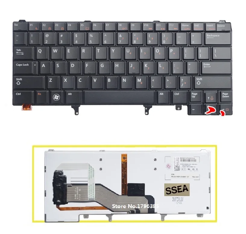 Ssea New Us Keyboard English For Dell Latitude E6420 E5420 E5430 E6220 ...