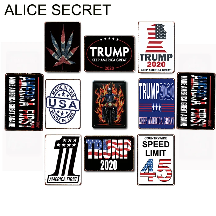 American Presidential Election Trump Metal Tin sign Vintage Home Bar ...