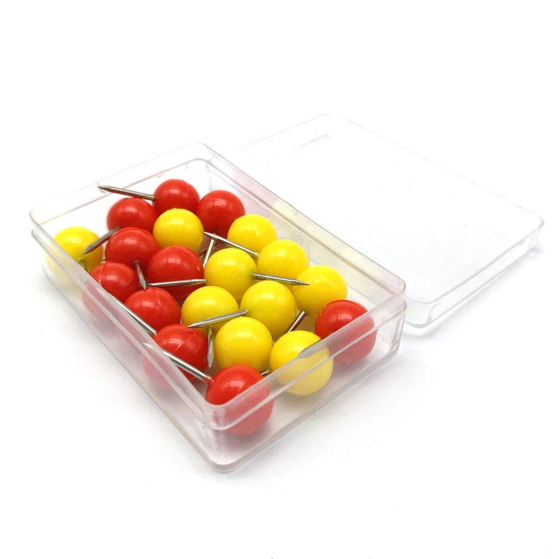 20pcs-box-Large-Push-Pin-Round-Shape-Pins-Standard-Pins-Cork-Board ...