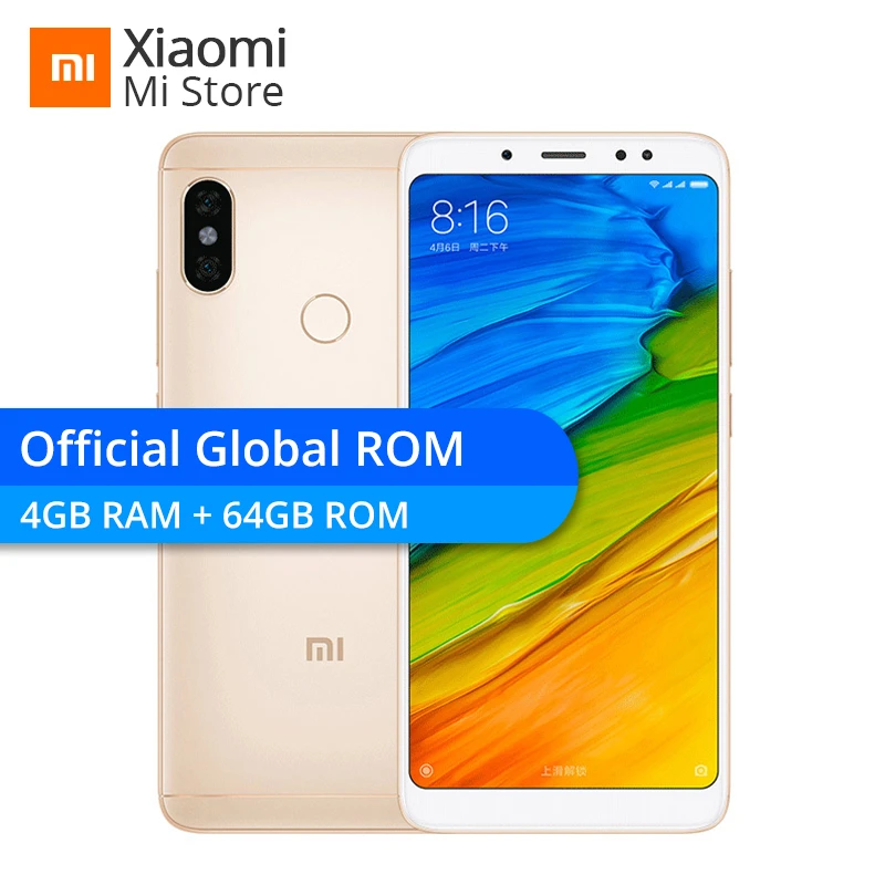 Global ROM Xiaomi Redmi Note 5 4GB RAM 64GB ROM Smartphone Snapdragon ...