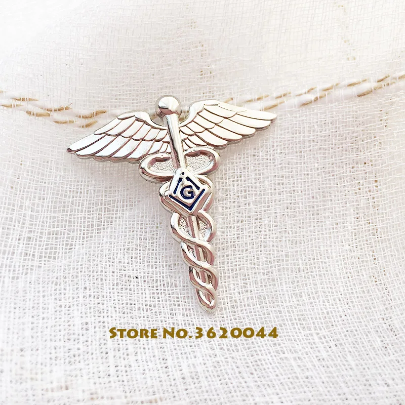20pcs-Wings-Snake-Symbol-Free-Masons-Customized-Badge-Medical-Doctor ...
