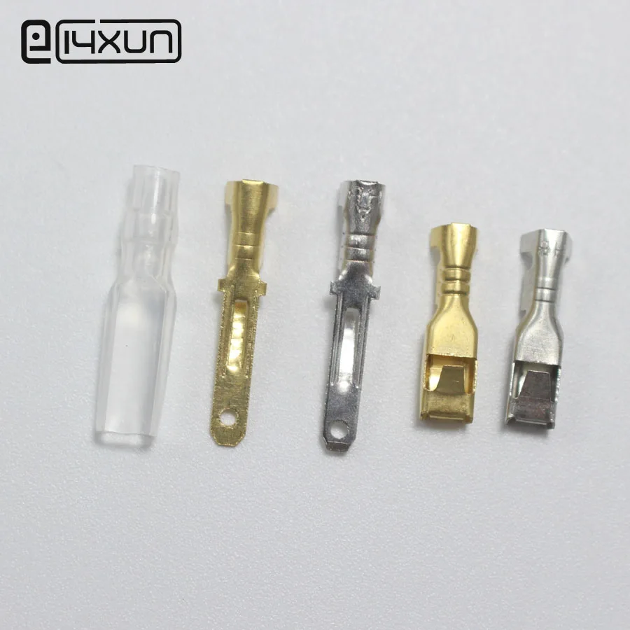 50pcs 2.8mm Copper Male Female Crimp Terminal With Case Car Automobile ...
