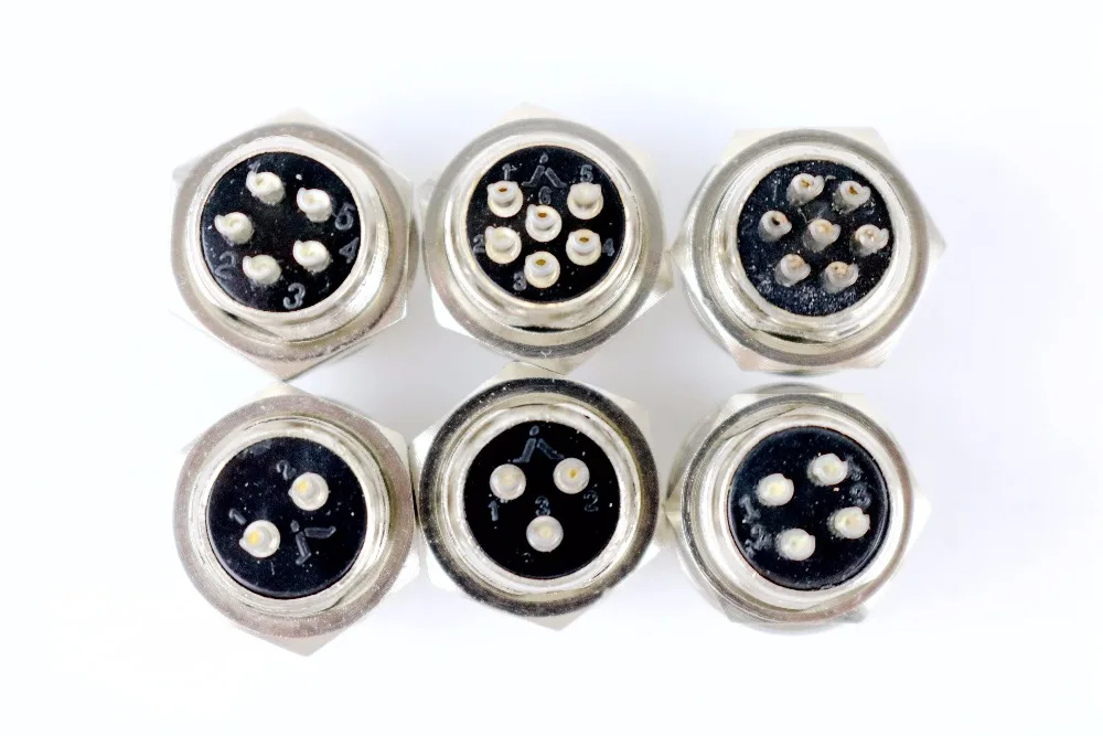 GX12 2 3 4 5 6 7 Pin Male & Female 12mm Wire Panel Connector Aviation ...