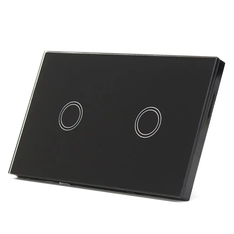 WIFI Wall Switch 2 Gang US Standard, Crystal Glass Switch Panel,Single ...
