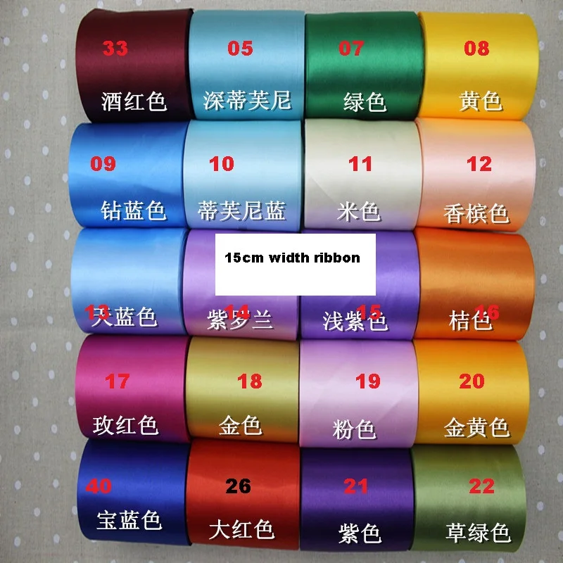 Free shipping 15cm single face satin ribbon,20 Meter/roll can option ...