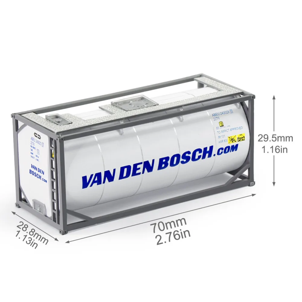 1pc 20ft Oil Tank Containers Shipping Container Freight Cars HO Scale ...