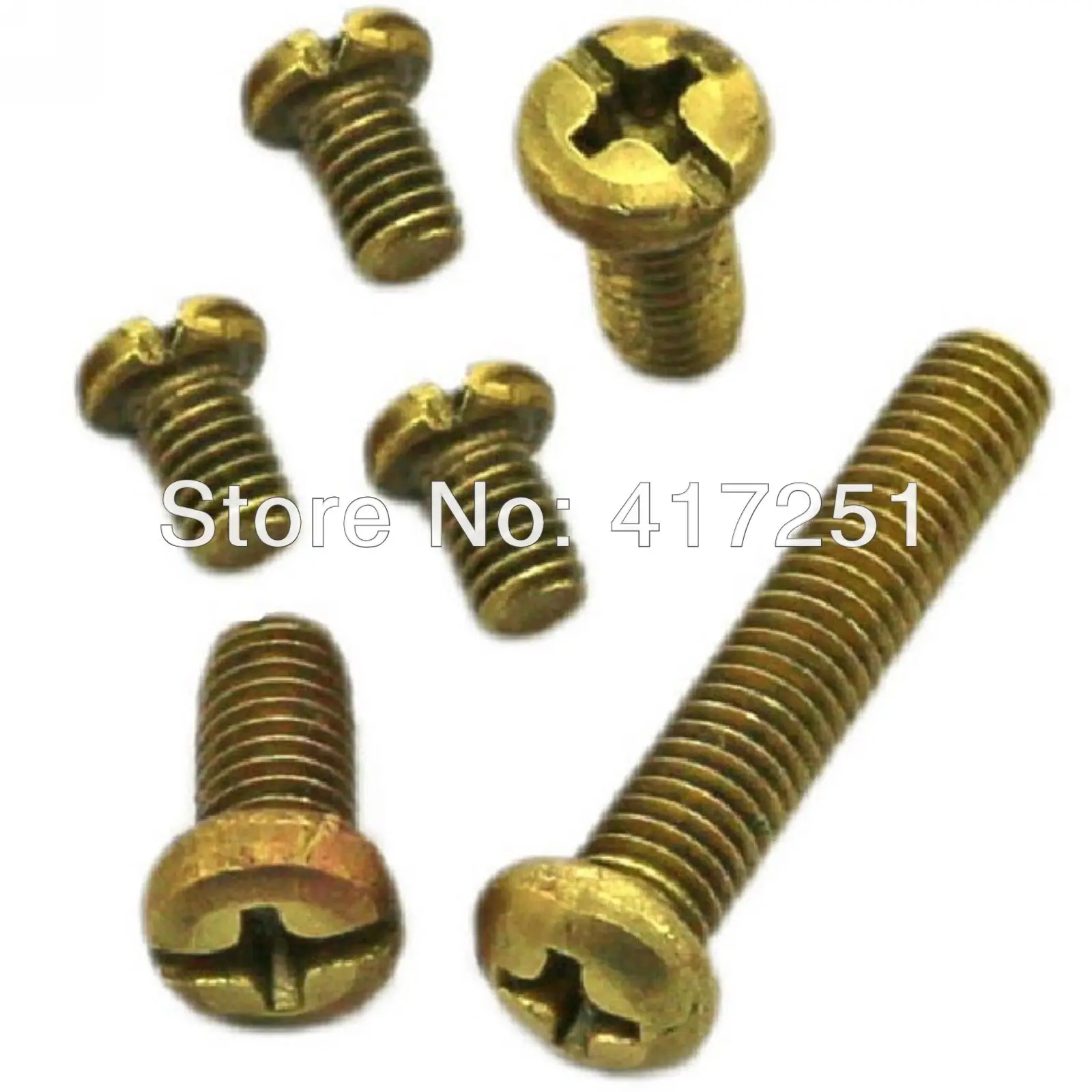 100 pieces Metric M2*4mm Brass Cross Recessed Pan Head Screws Fasteners ...