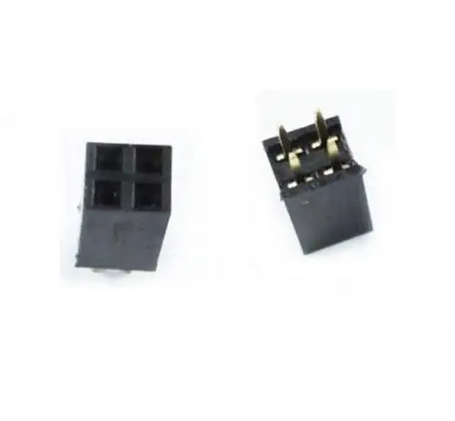10PCS-2X2-Pin-4P-2-54mm-Double-Row-Female-Straight-Header-Pitch-Socket ...