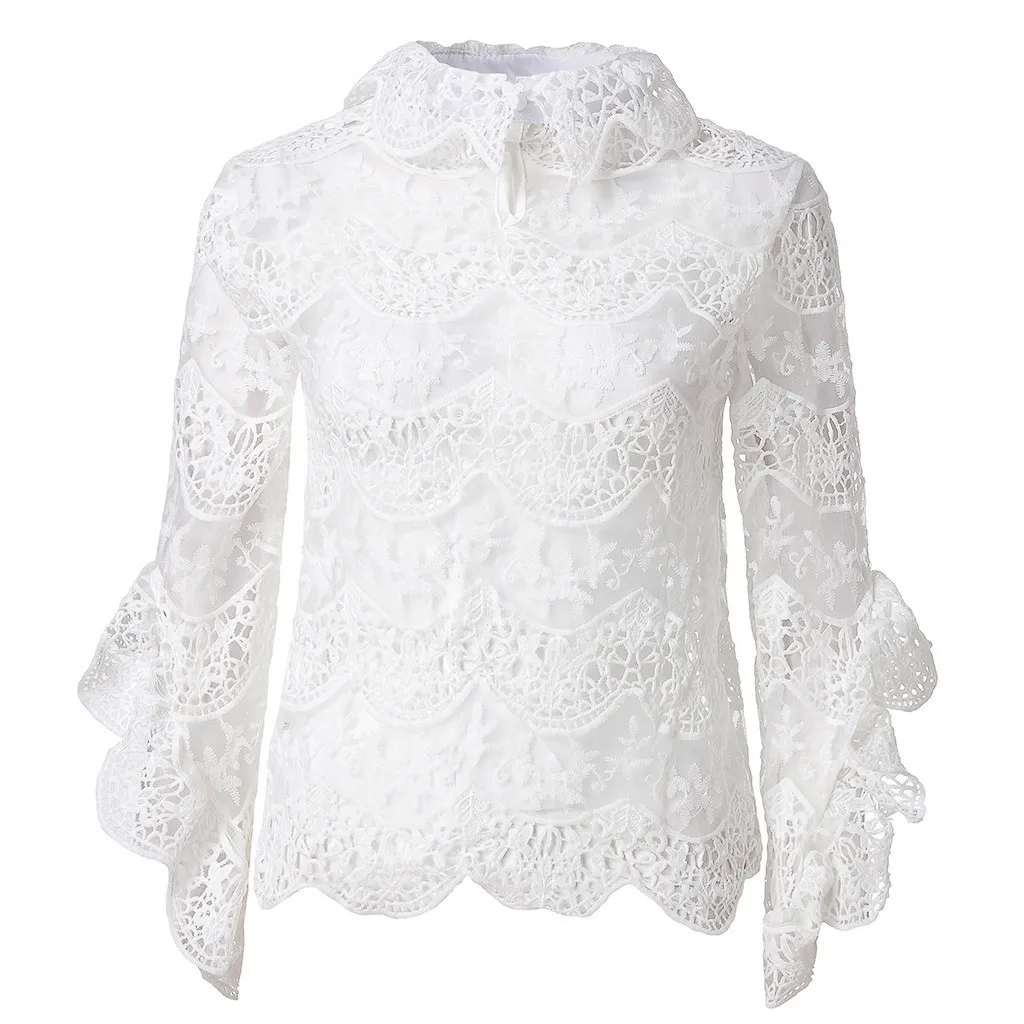 Flash Sale Sexy Lace Floral Blouse Shirt Bodycon Cocktail Party