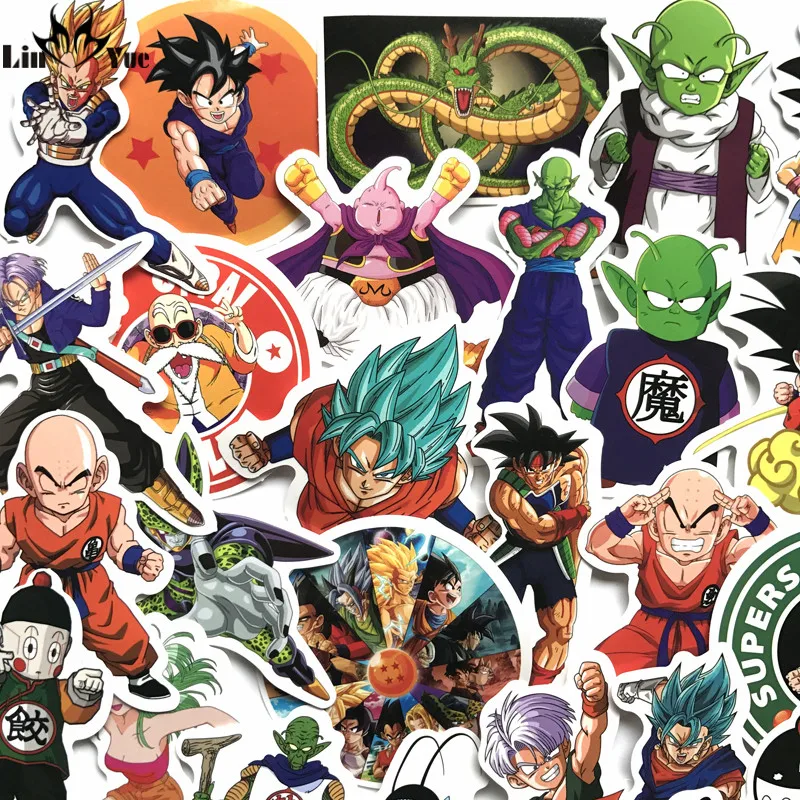 50Pcs/Lot Anime Dragon Ball Stickers Super Saiyan Goku Stickers For Car ...