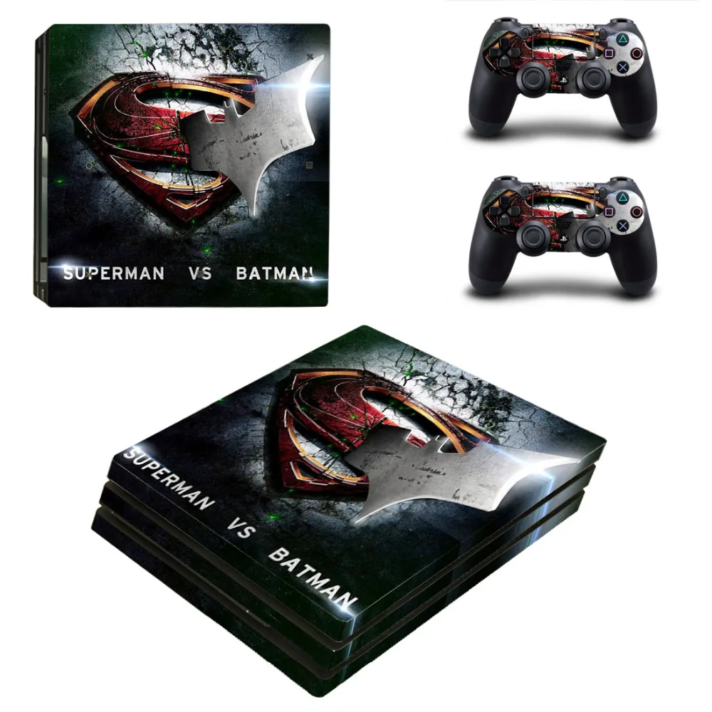 Batman Superman PS4 Pro Skin Sticker and Controller Decals ...