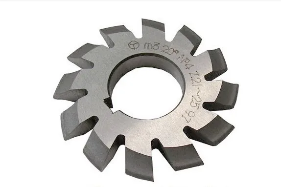 M1 1# Module HSS gear milling cutter Pressure Angle of 20 degrees cut ...