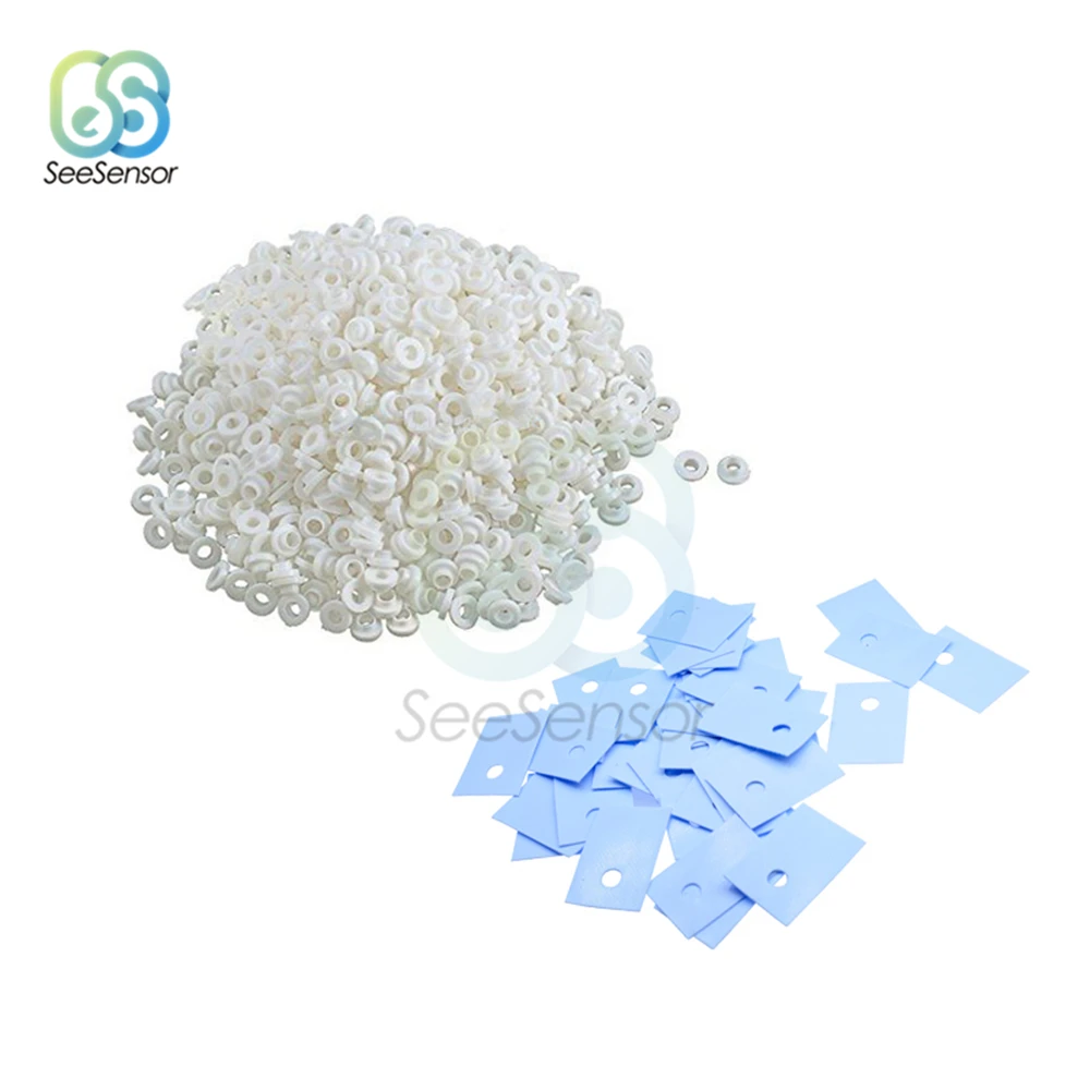 100Pcs TO-220 Transistor Plastic Washer Insulation Washer + TO-220 Pads ...