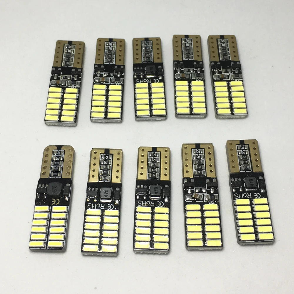 10PCS-T10-LED-4014-SMD-24-leds-Light-Non-polarity-Canbus-with-bulbs-W5W ...