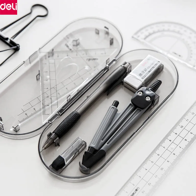 Deli Drawing Compass Math Geometry Tools for Circles School Supplies ...