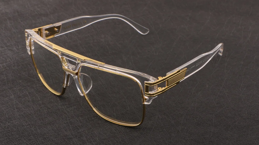 Oversized Luxury Squre Metal Eye Glasses Frames Men Women Brand 