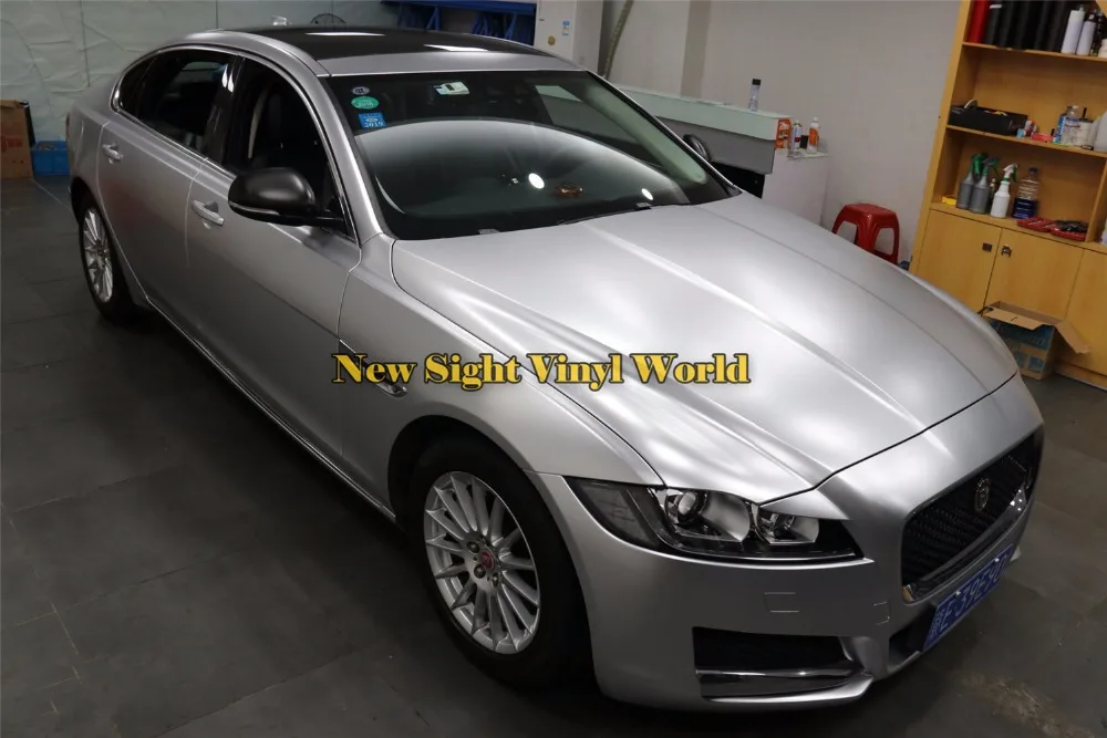 Película de revestimiento de vinilo de Metal con perlas plateadas mate ...