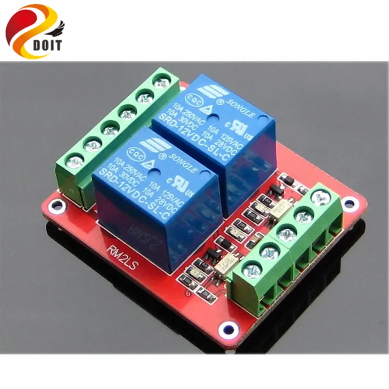 2 Channel Two way Relay Control Module Optical Coupling Isolation High ...