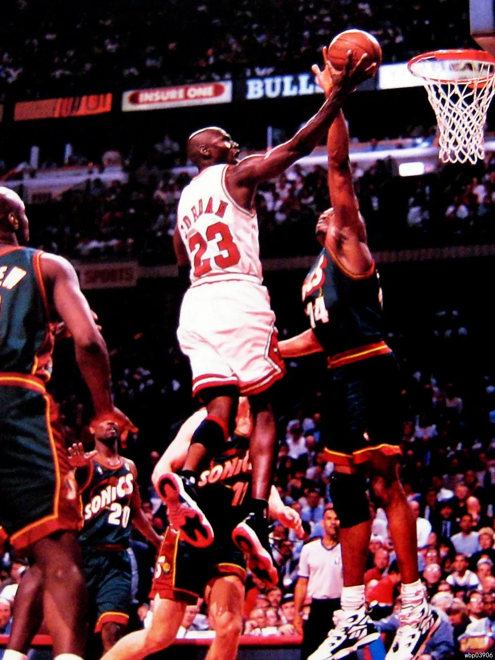 Basketball Gods Michael Jordan Flying Layup Silk Fabric Canvas Art ...