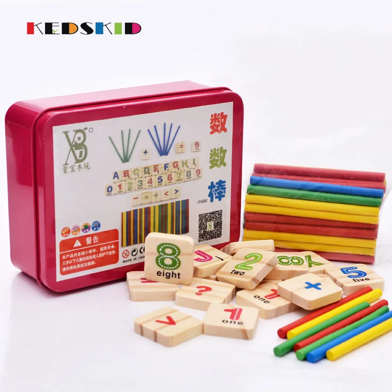 Counting Sticks Education Wooden toys Building Intelligence Blocks ...