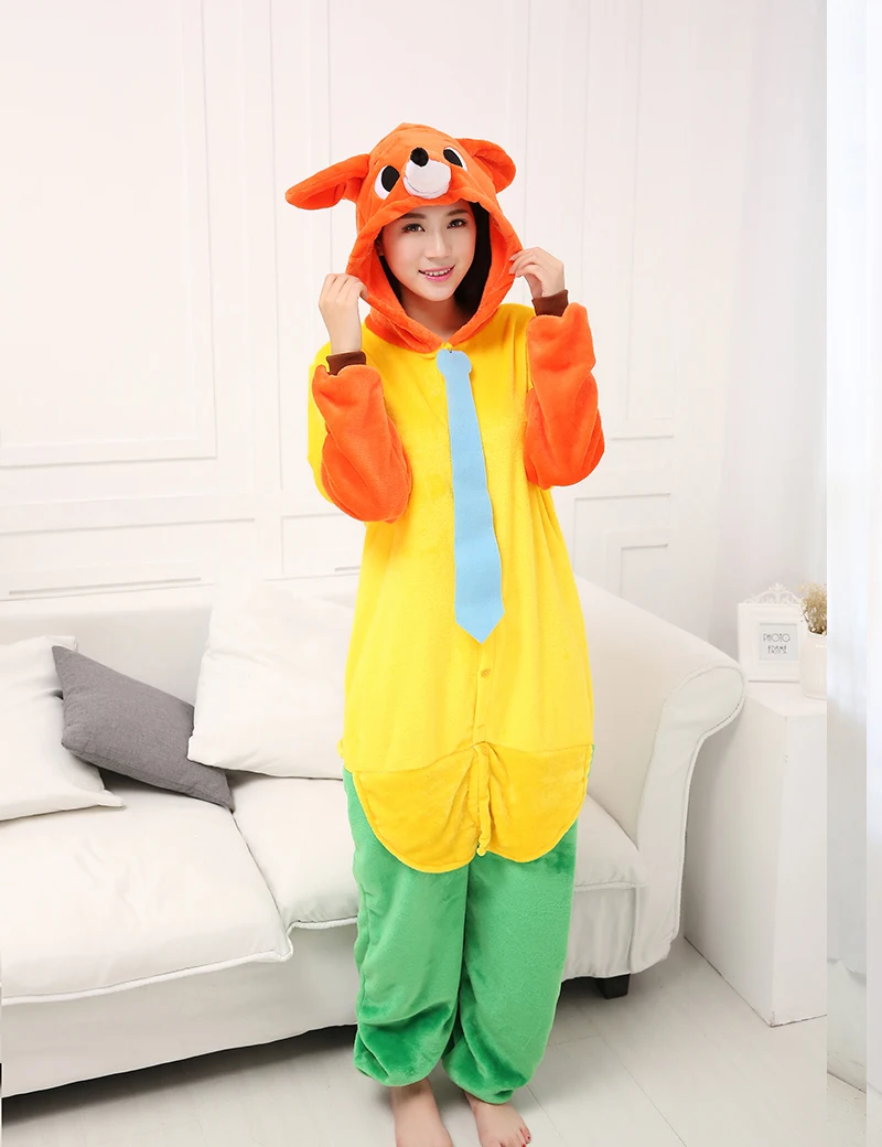 Smile 2016 New Animal Onesie New Adult Unisex Animal Fox Lovely Yellow ...