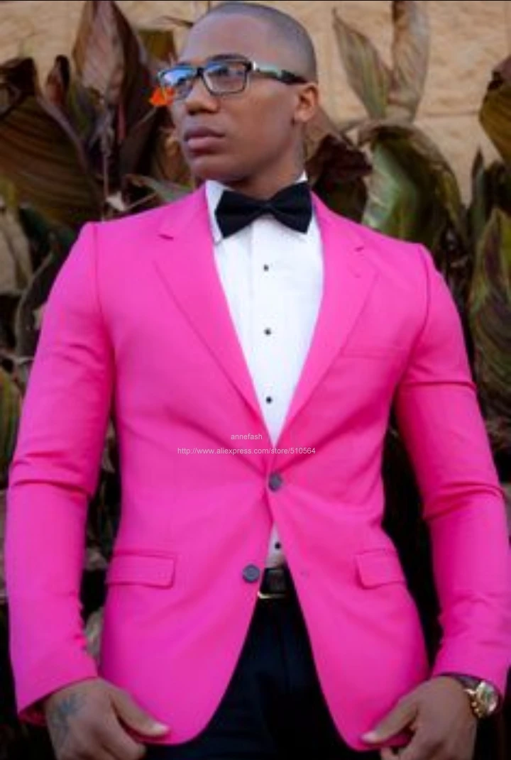 Men rose Suits For Wedding Groom Custom Made Classic Men Slim Fit Suit ...