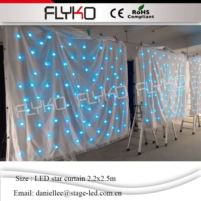 Ce Rohs 2.2mx2.5m Led Star Cloth Led Star Curtain Led Backdrop Led Dj ...