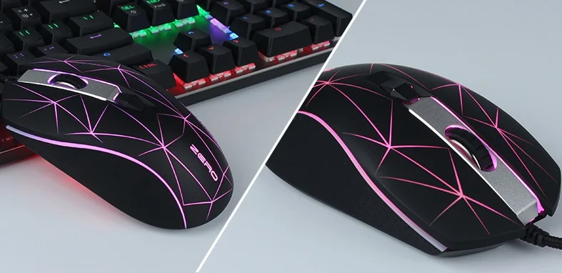 Metoo Zero LED 백라이트 블루 / 블랙 / 레드 스위치 게임 기계 키보드 + 마우스 콤보 세트 게임 라이트 컴퓨터 ...