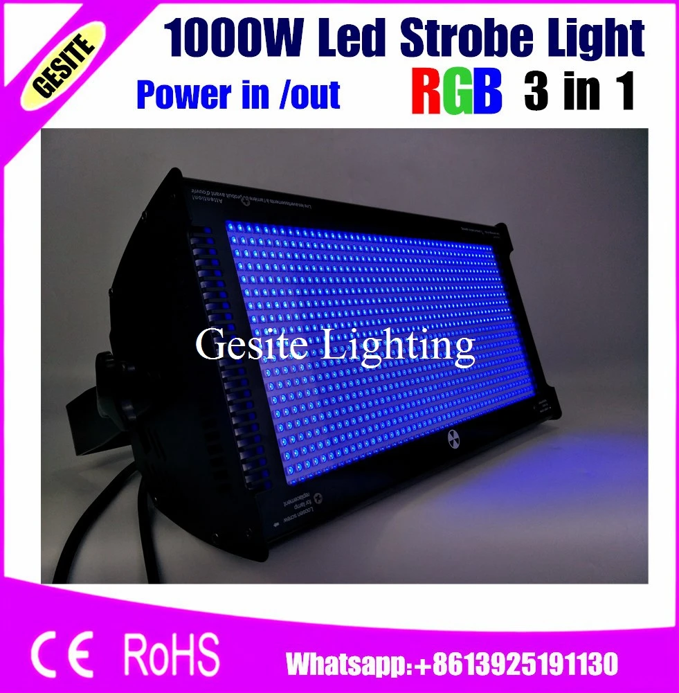 2pcs/lot 1000 RGB 1000W RGB Stage Led Strobe Light Tri color mixing ...