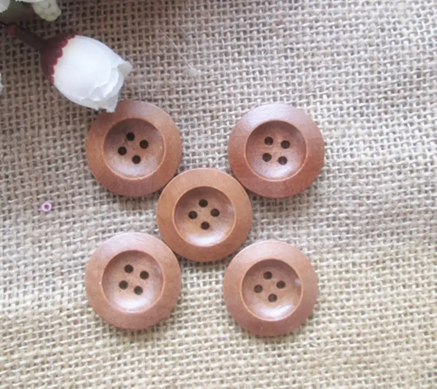 Lote de madera Natural marrón, 4 agujeros, botón marrón de 30mm, venta ...