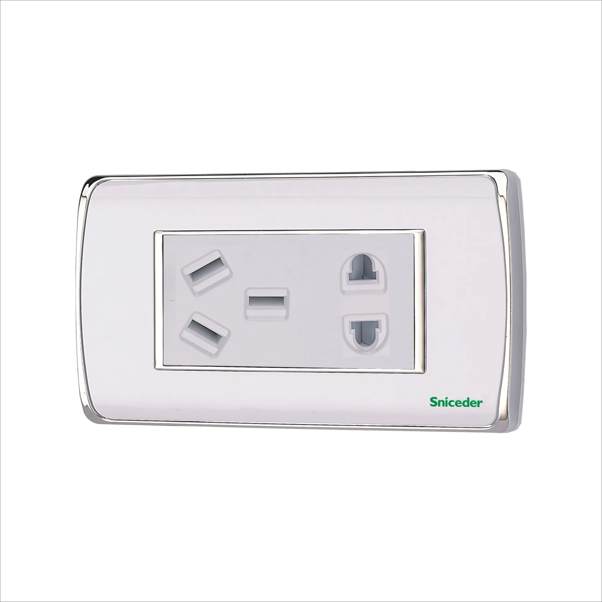 Scinder 118 fashion wall switch S3 white silver series one two one ...