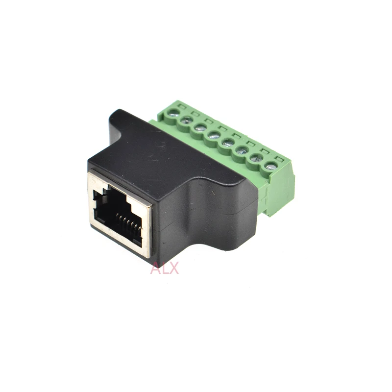 RJ45 Ethernet FEMALE TO 8 PIN SCREW TERMINAL converter RJ45 socket ...