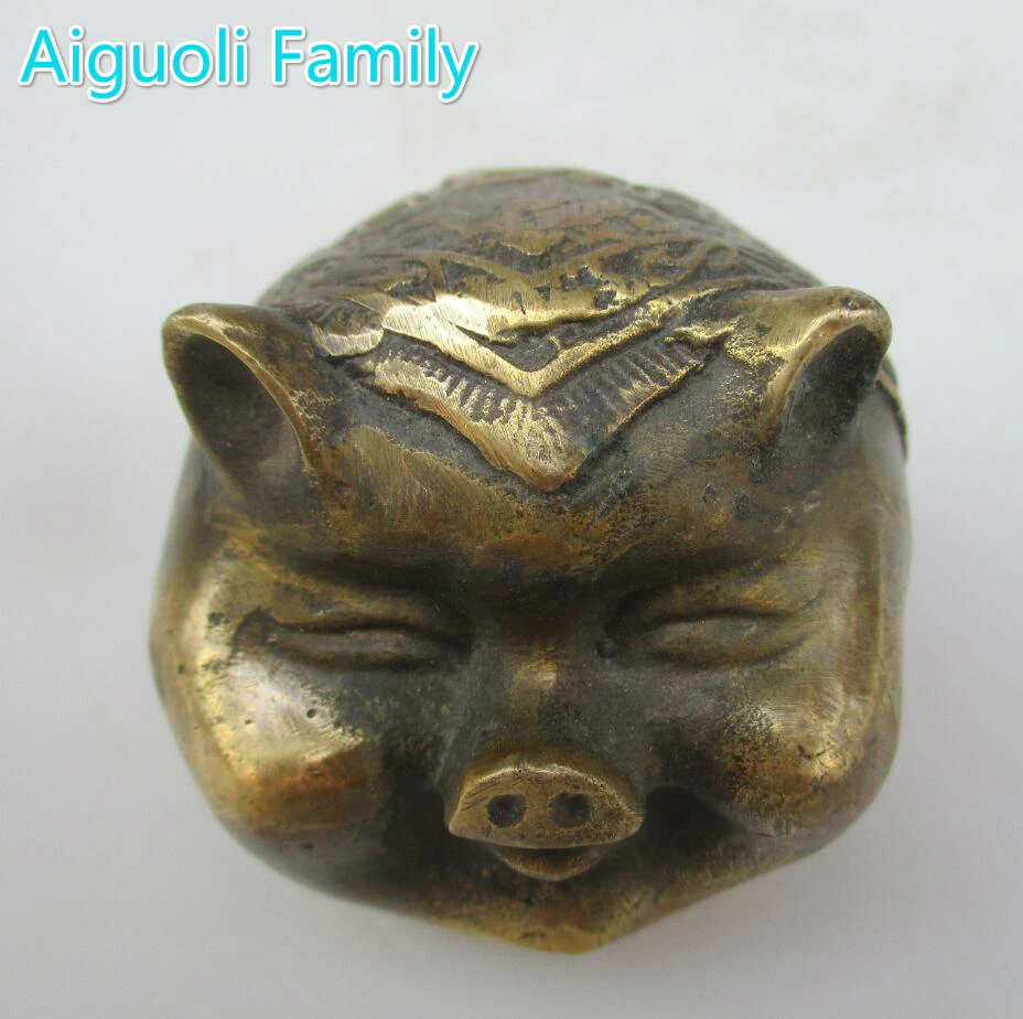 Art Collection Chinese Copper Carved Small Pig Statue/Sculpture - buy ...