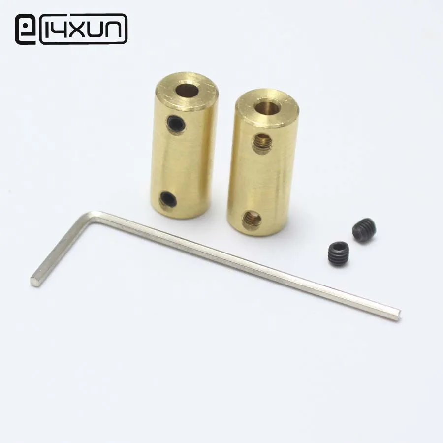 1set 9*20mm Brass Shaft Coupling 3.17 to 3.17mm Brace Jaws fit M3 ...