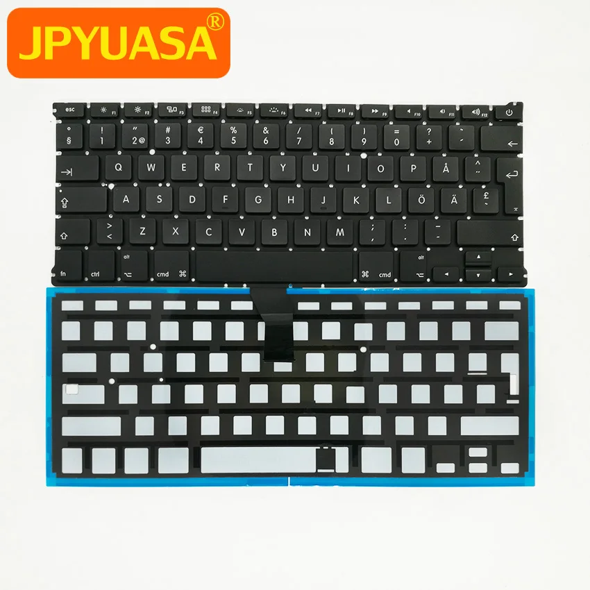 New SE Swedish Sweden Keyboard With Backlight For MacBook Air 13 3 